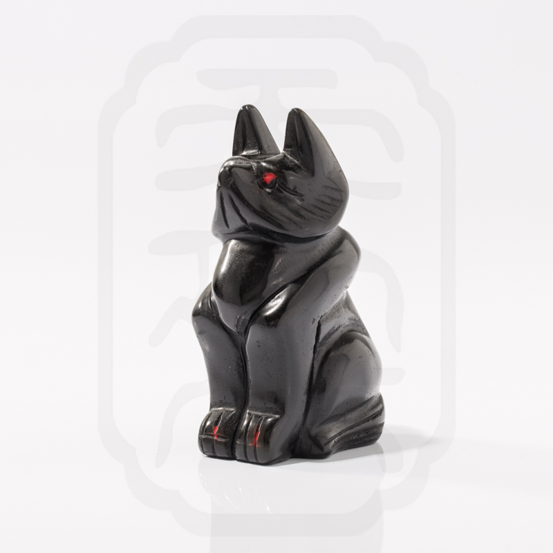 obsidian-fox-statue | TYN Feng Shui Master